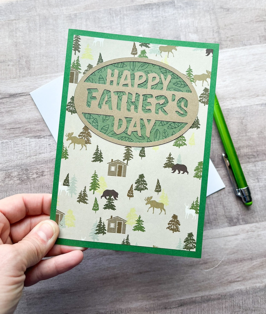 Happy Father's Day Card, Camping Card, Hunting Card, Handmade Father's ...