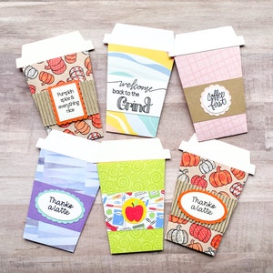 Coffee Cup Gift Card Holder Halloween Teacher Gift Fall Gift - Etsy