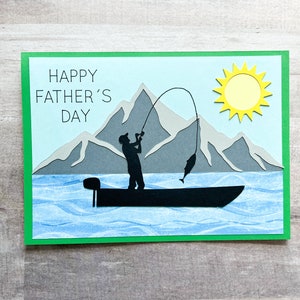 Father's Day Fishing Card, Father's Day Fish Gift, Handmade Father's ...