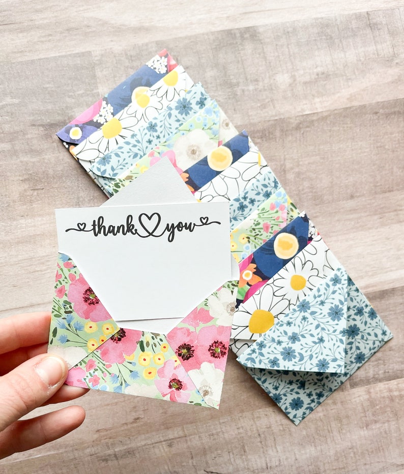 Mini Thank You Notes Small Thank You Cards and Envelopes - Etsy