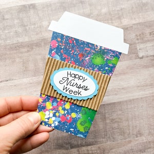 Nurses Week Giftcard Holder, Coffee Cup Gift Card Holder, Gift for ...