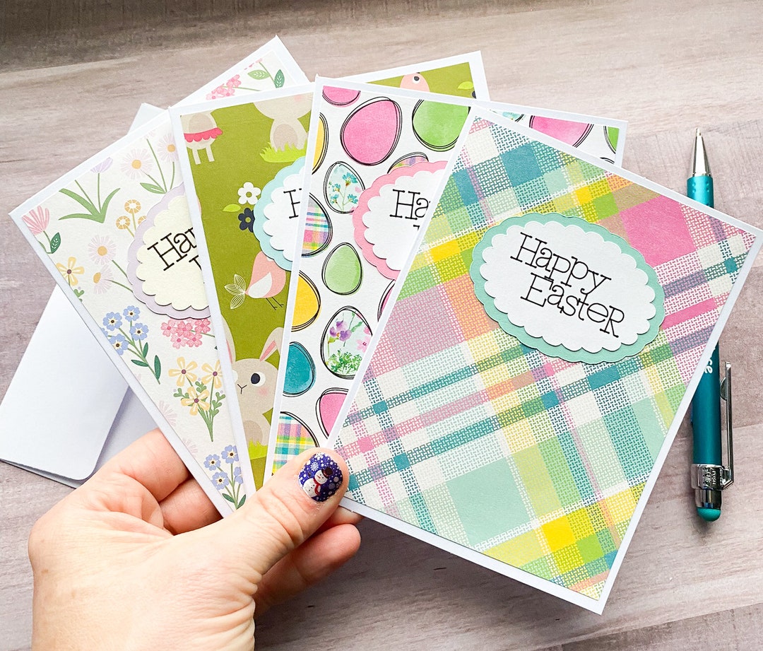 Easter Cards, Set of 4 Easter Cards, Bulk Easter Cards, Pack of Easter ...