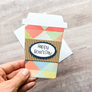 Happy Boss's Day Gift Card Holder, Coffee Cup Gift Card Holder, Bosses ...