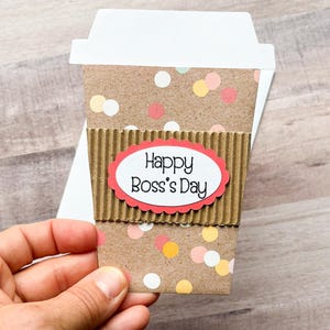 Happy Boss's Day Gift Card Holder, Coffee Cup Gift Card Holder, Bosses ...