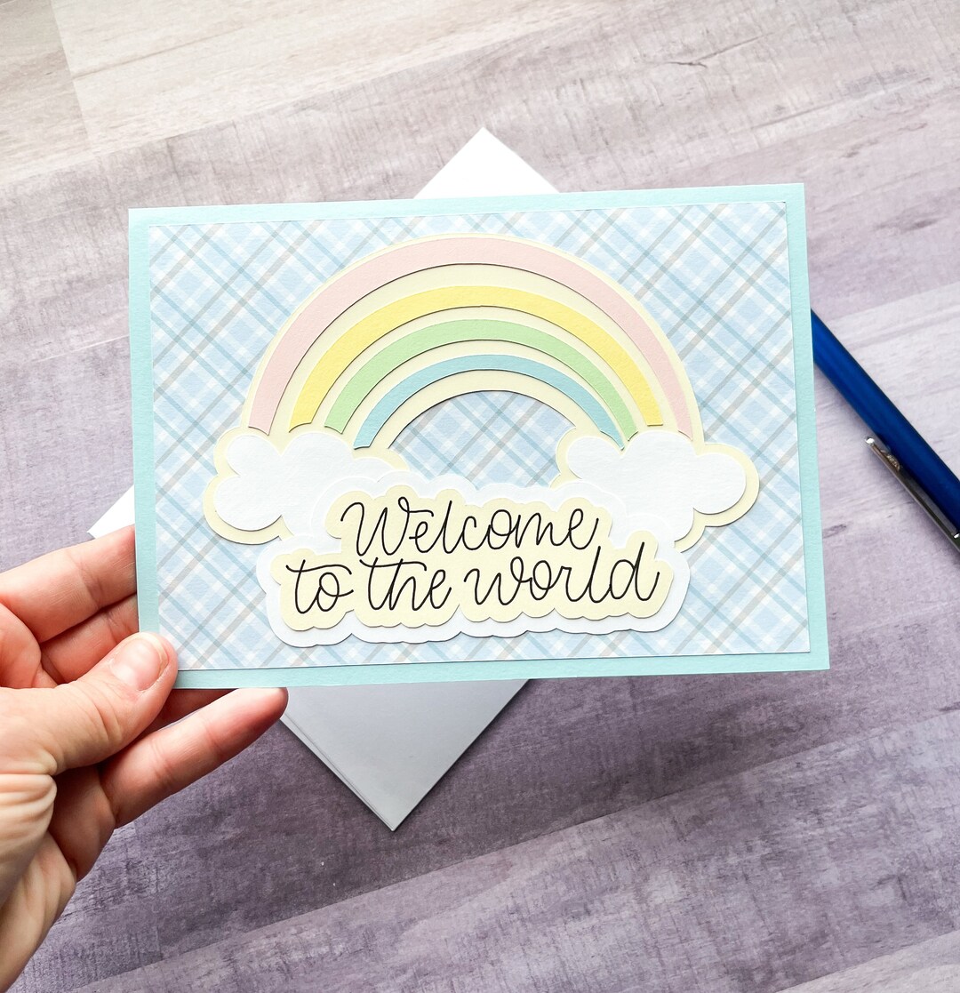 Rainbow Baby Card, Welcome Baby Card, Congratulations New Baby Card ...