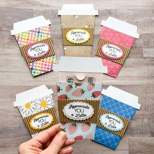 Appreciate You a Latte Coffee Cup Gift Card Holder, Thank You Gift ...