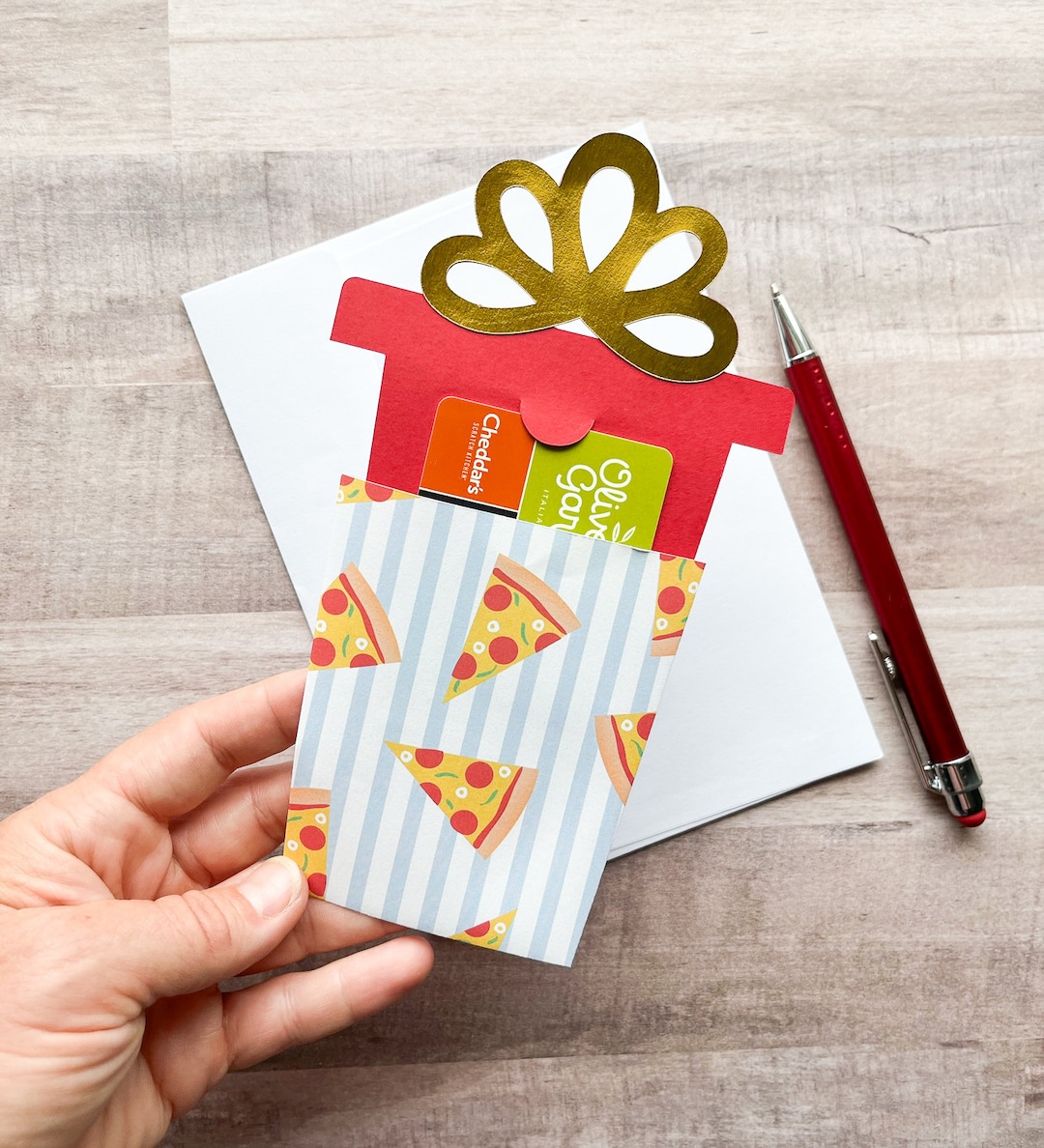 Restaurant Gift Card Holder, Pizza Gift Card Holder, Gift Card Holder ...