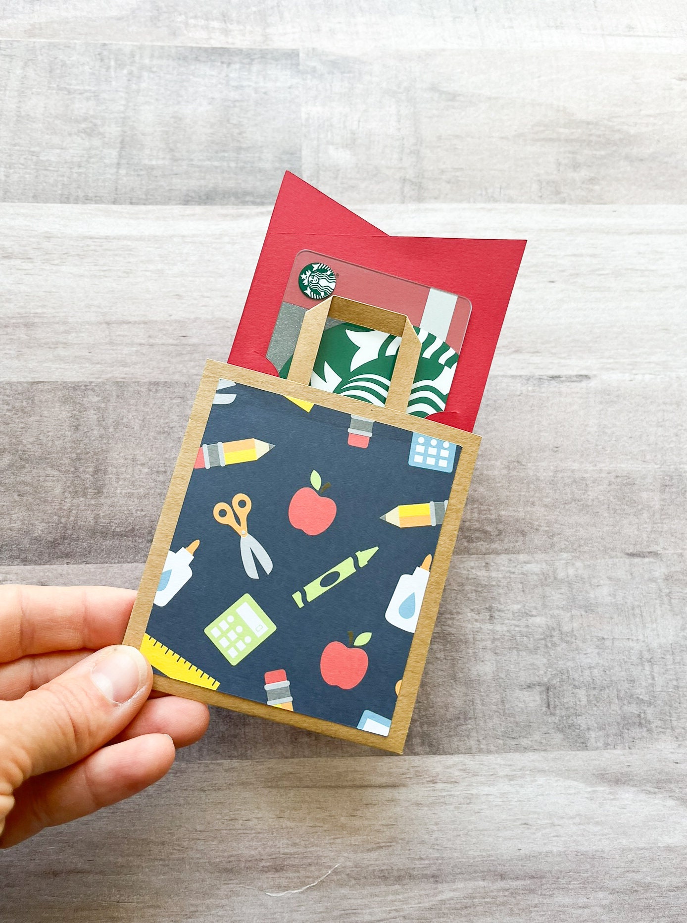 Teacher Gift Card Holder, Shopping Bag Cup Gift Card Holder, Teacher ...