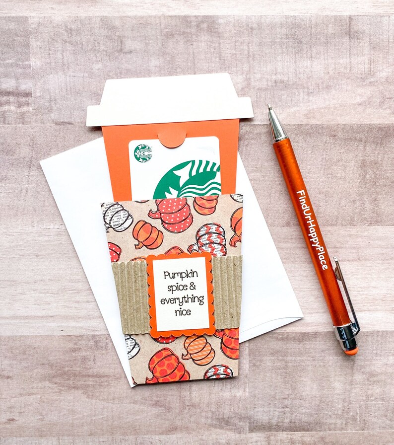 Coffee Cup Gift Card Holder Halloween Teacher Gift Fall Gift - Etsy