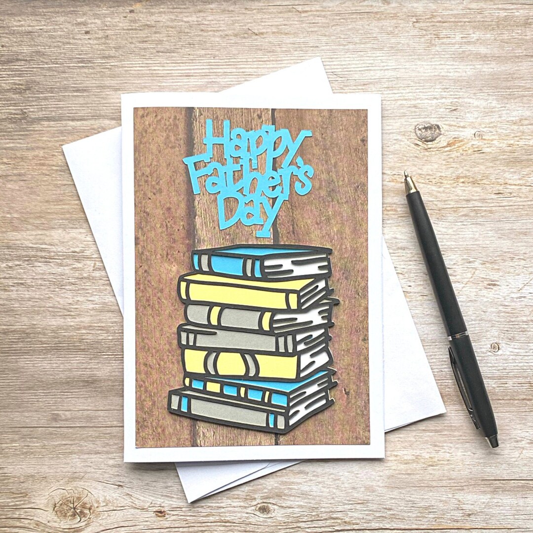 Father's Day Card for Book Lover, Father's Day Card for Reader, Happy ...