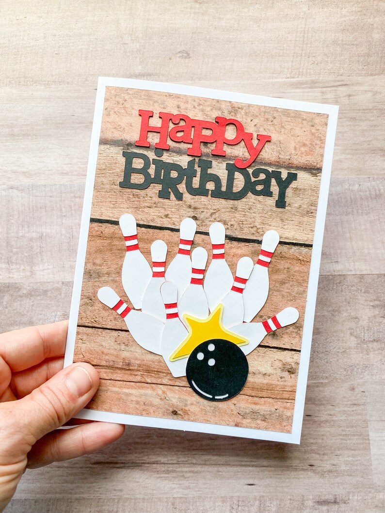Bowling Birthday Card Birthday Card for Bowler Happy | Etsy