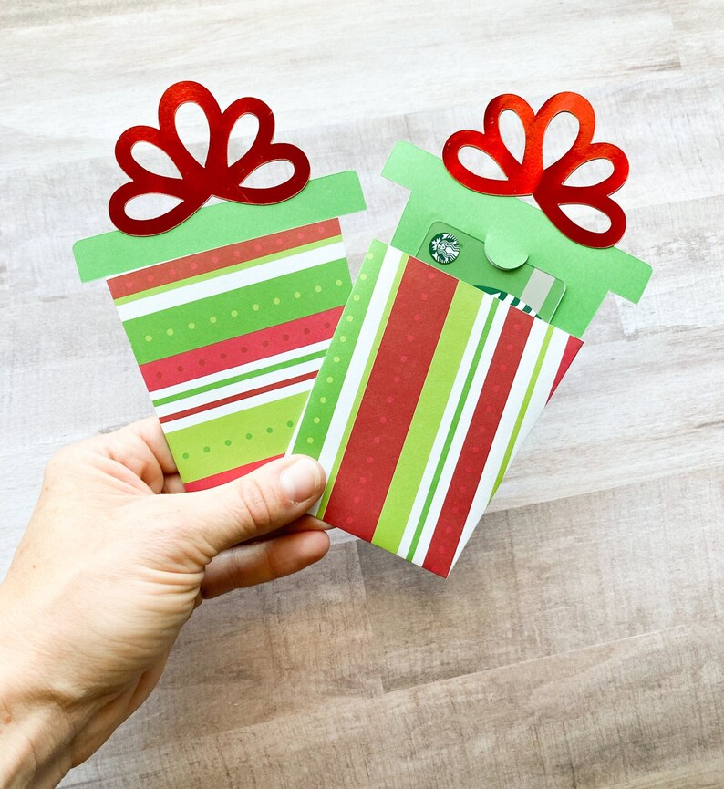 Set of 2 Christmas Gift Card Holders, Holiday Gift Card Holder ...