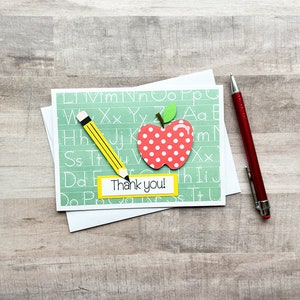 Teacher Thank You Card, End of Year Teacher Card, Teacher Appreciation ...