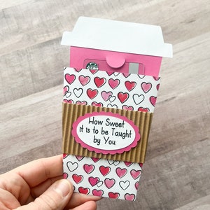 Happy Valentine's Day Gift Card Holder, Coffee Cup Gift Card Holder ...