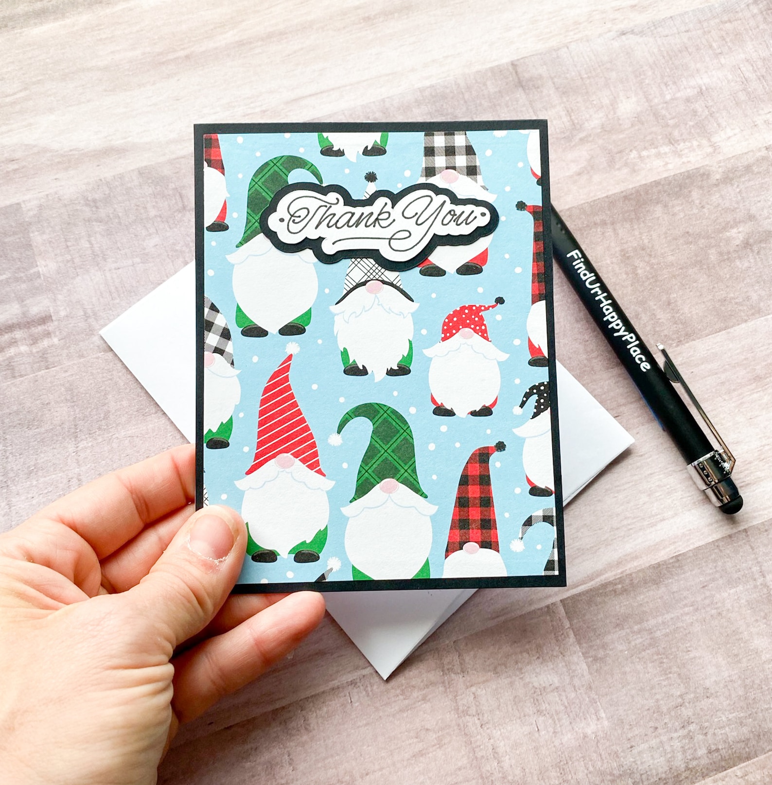Holiday Gnome Thank You Cards Christmas Gnome Notecards - Etsy