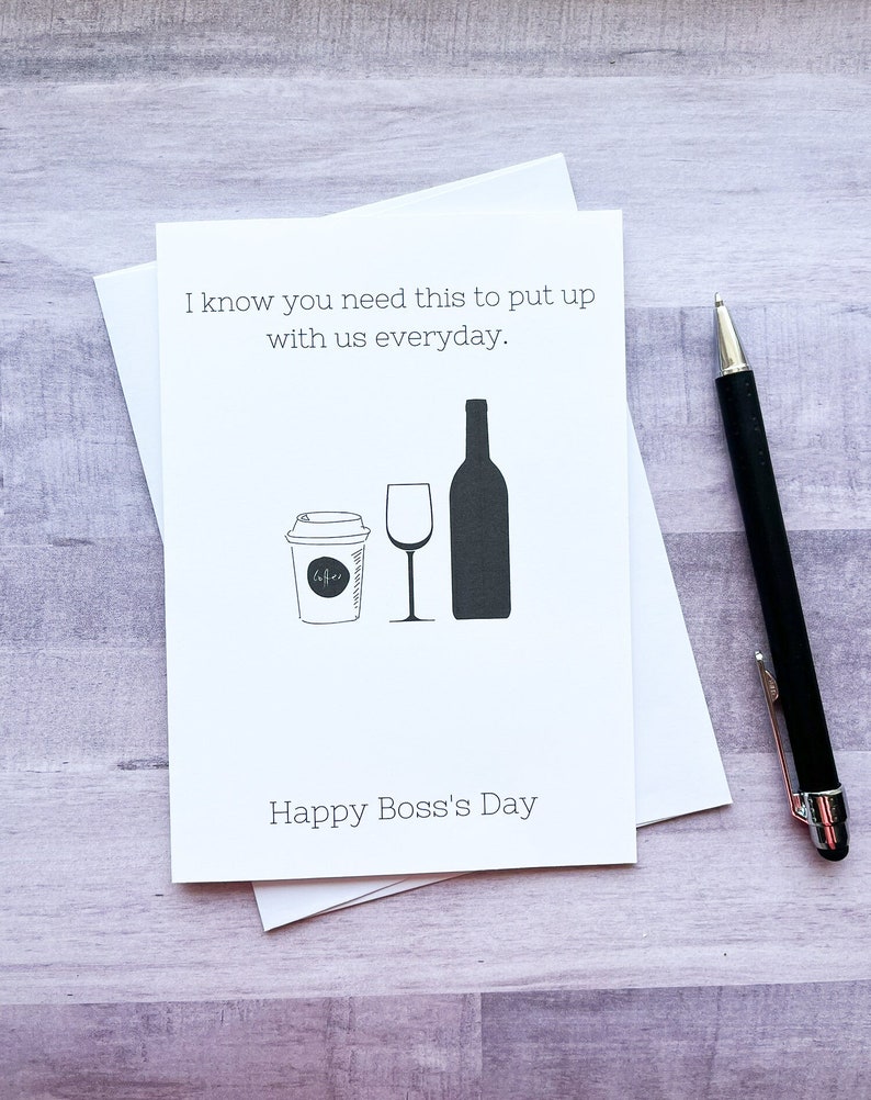 PRINTABLE Card for Boss's Day Funny Boss's Day Card - Etsy