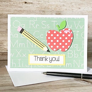 Teacher Thank You Card, End of Year Teacher Card, Teacher Appreciation ...