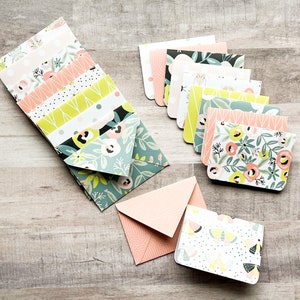 Set of 10 Mini Envelopes and Cards, Tiny Envelopes With Cards, Small ...