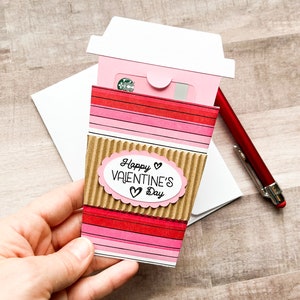 Coffee Cup Gift Card Holder Happy Valentine's Day Gift - Etsy