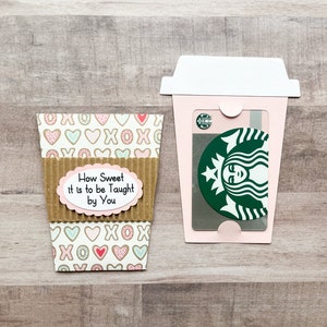Happy Valentine's Day Gift Card Holder, Coffee Cup Gift Card Holder ...