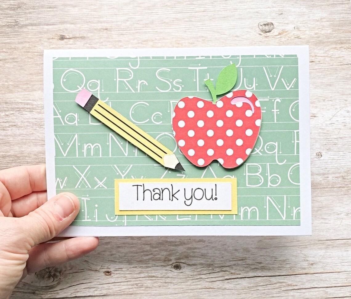 Teacher Thank You Card End of Year Teacher Card Teacher - Etsy