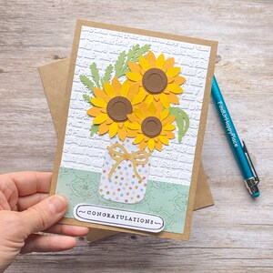 Congratulations Card for Her, Sunflower Congratulations Card ...