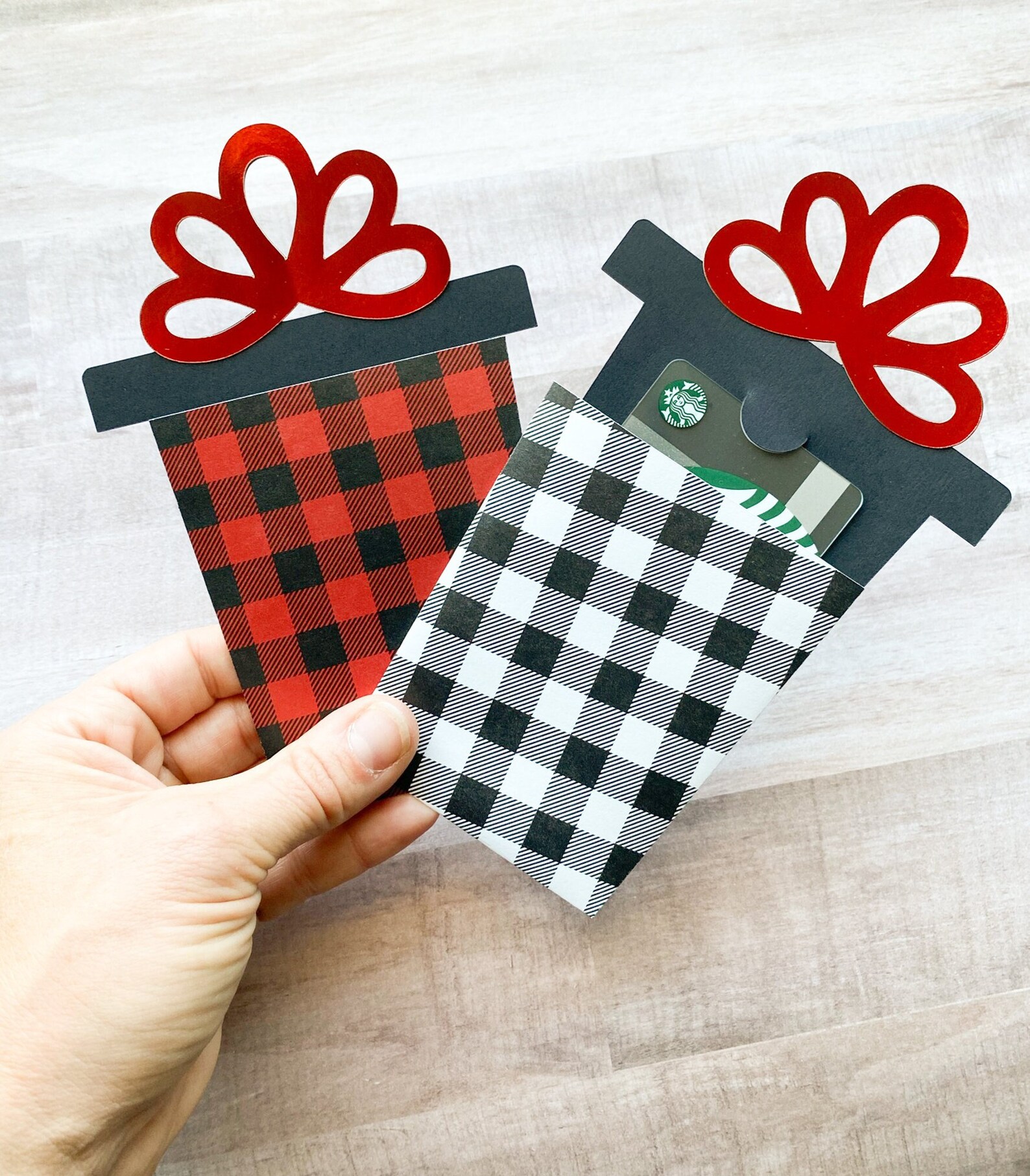 Set of 2 Christmas Gift Card Holders, Holiday Gift Card Holder ...