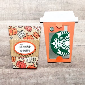 Coffee Gift Card Holder, Fall Thank You Gift, Halloween Gift Card ...
