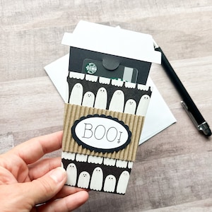 Coffee Cup Gift Card Holder, Halloween Gift Card Holder, Halloween Gift ...