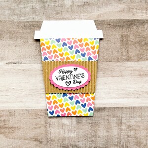 Happy Valentine's Day Gift Card Holder Coffee Cup Gift - Etsy