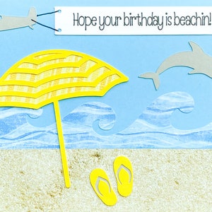 Beach Birthday Card, Ocean Birthday Card, Hope Your Birthday is Beachin ...