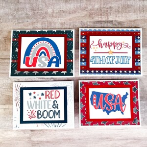 Bulk Patriotic Cards, Assorted Fourth of July Card Pack, USA Card Set ...