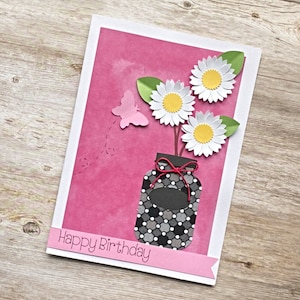 Happy Birthday Card Daisy Birthday Card Handmade Birthday - Etsy