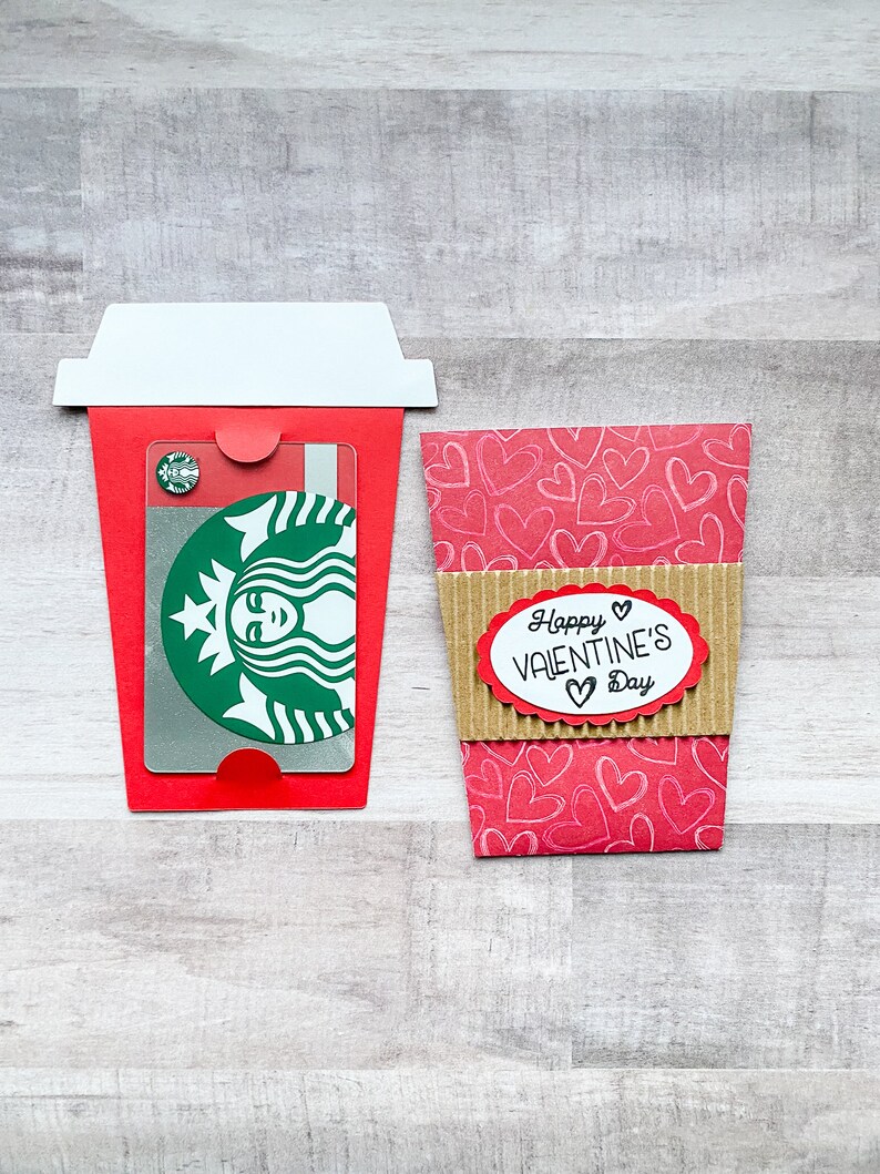 Coffee Cup Gift Card Holder Happy Valentine's Day Gift - Etsy