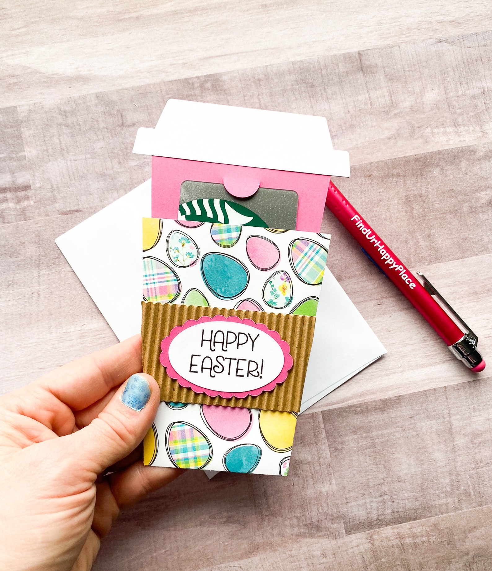 Coffee Cup Gift Card Holder Happy Easter Gift Card Holder - Etsy