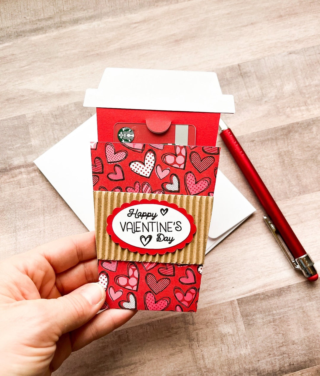 Happy Valentine's Day Gift Card Holder Coffee Cup Gift - Etsy