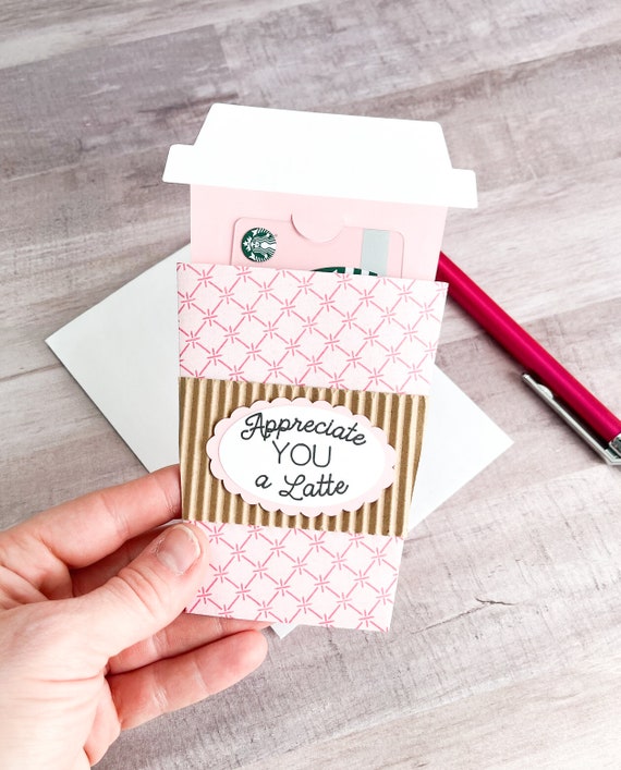 Coffee Cup Gift Card Holder Appreciate You A Latte Employee | Etsy