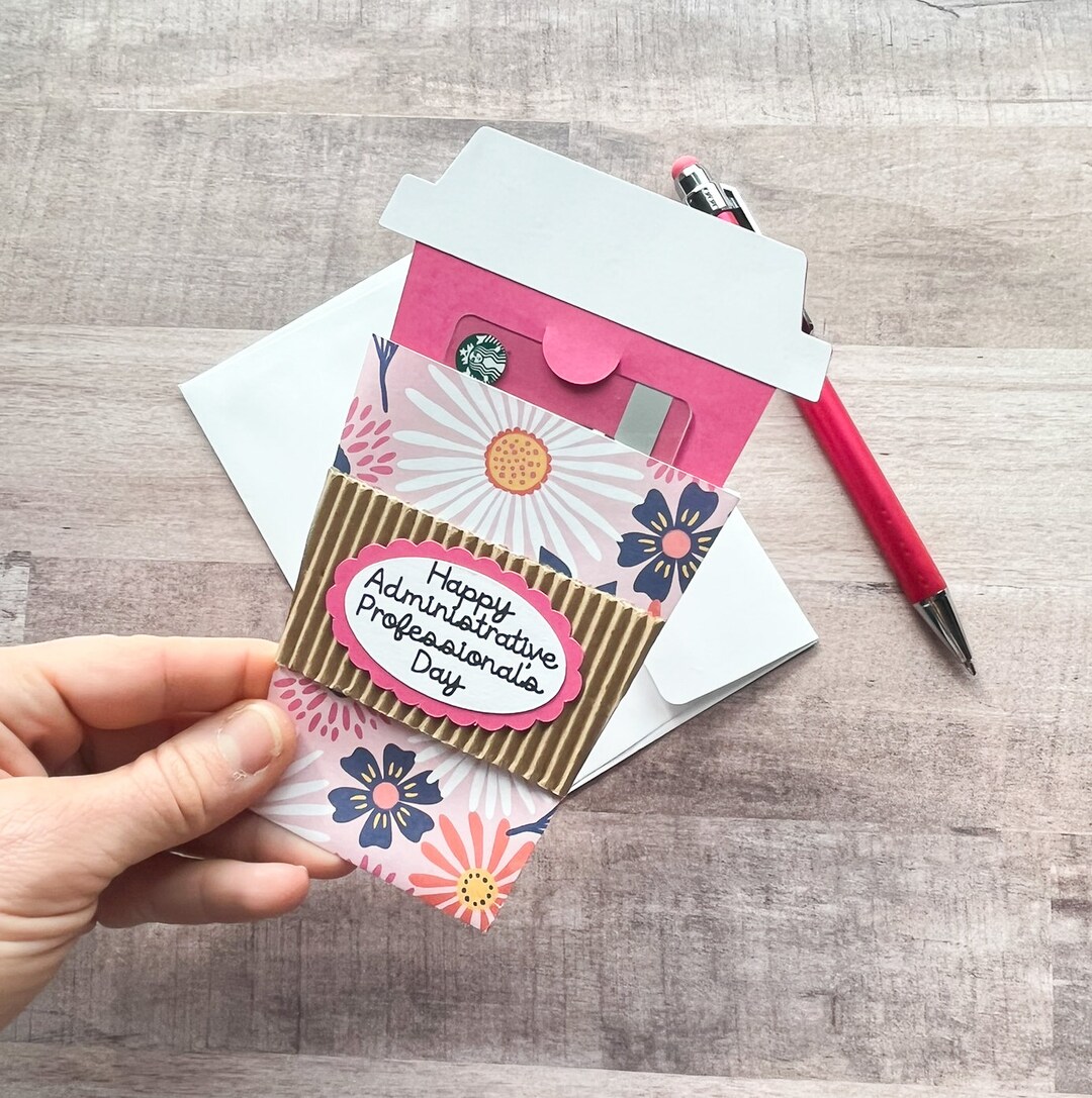 Administrative Professional Day Giftcard Holder, Coffee Cup Gift Card ...