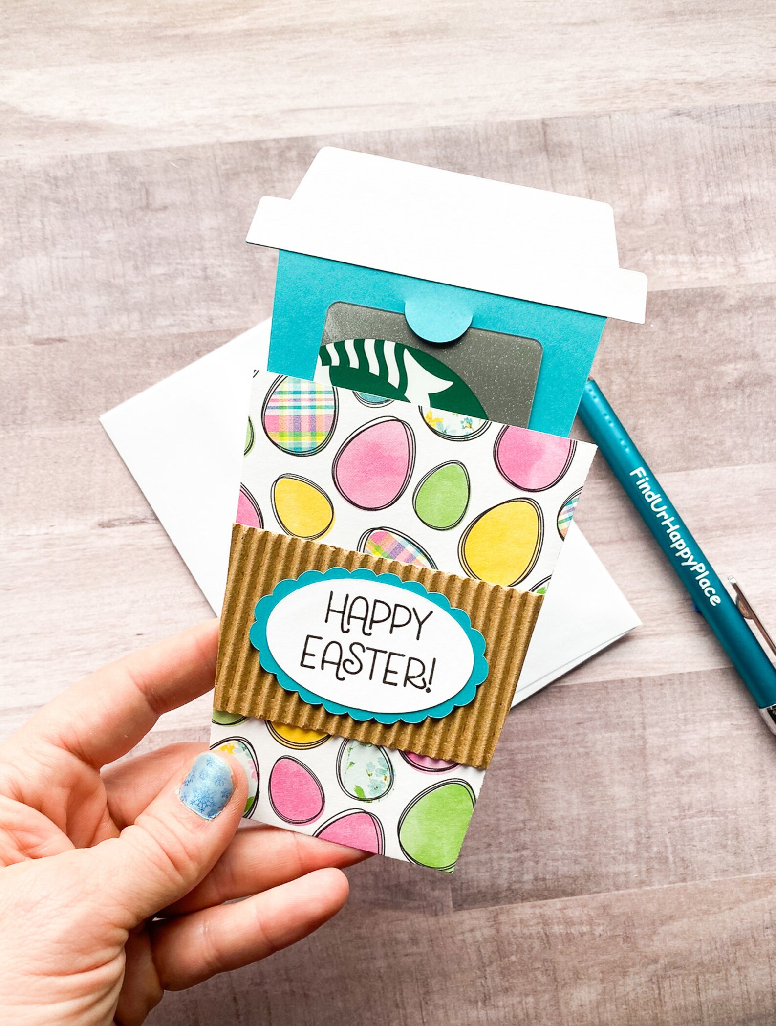 Coffee Cup Gift Card Holder Happy Easter Gift Card Holder - Etsy