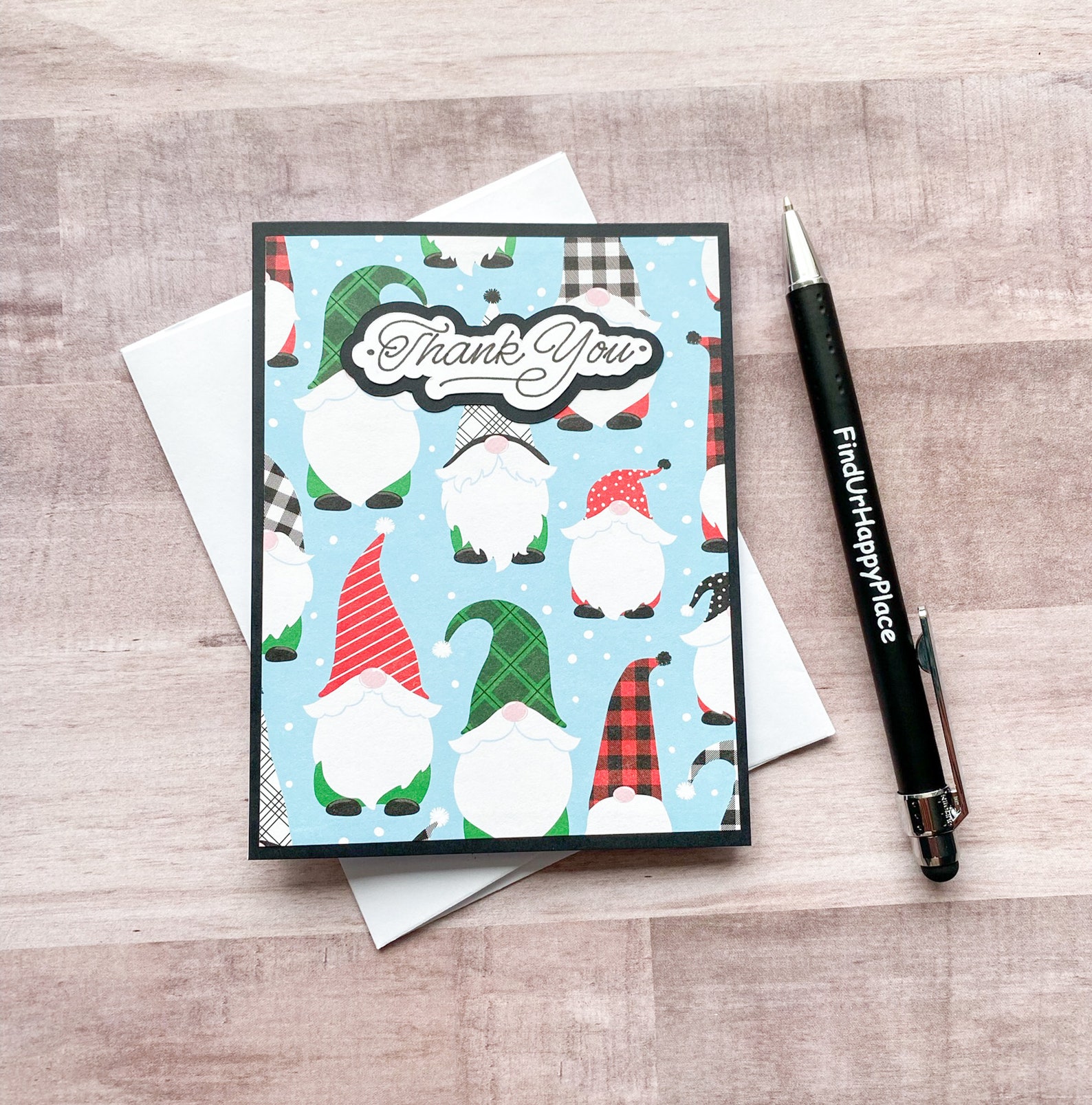 Holiday Gnome Thank You Cards Christmas Gnome Notecards - Etsy