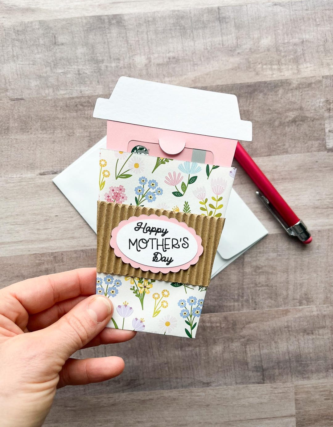Mother's Day Gift Card Holder, Coffee Cup Gift Card Holder, Mother's ...