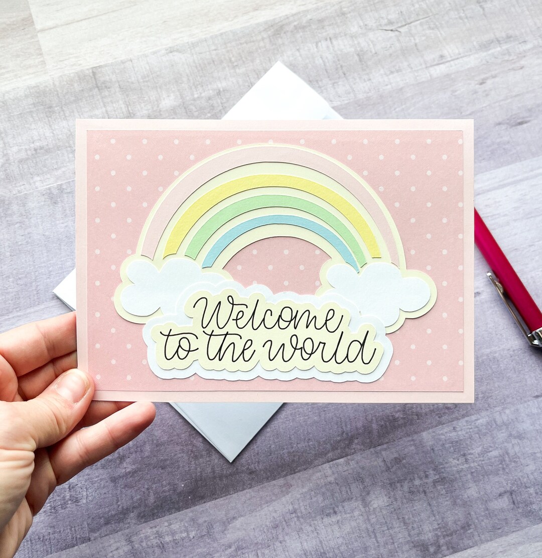 Rainbow Baby Card, Welcome Baby Card, Congratulations New Baby Card ...
