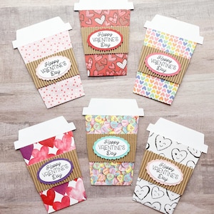 Happy Valentine's Day Gift Card Holder, Coffee Cup Gift Card Holder ...