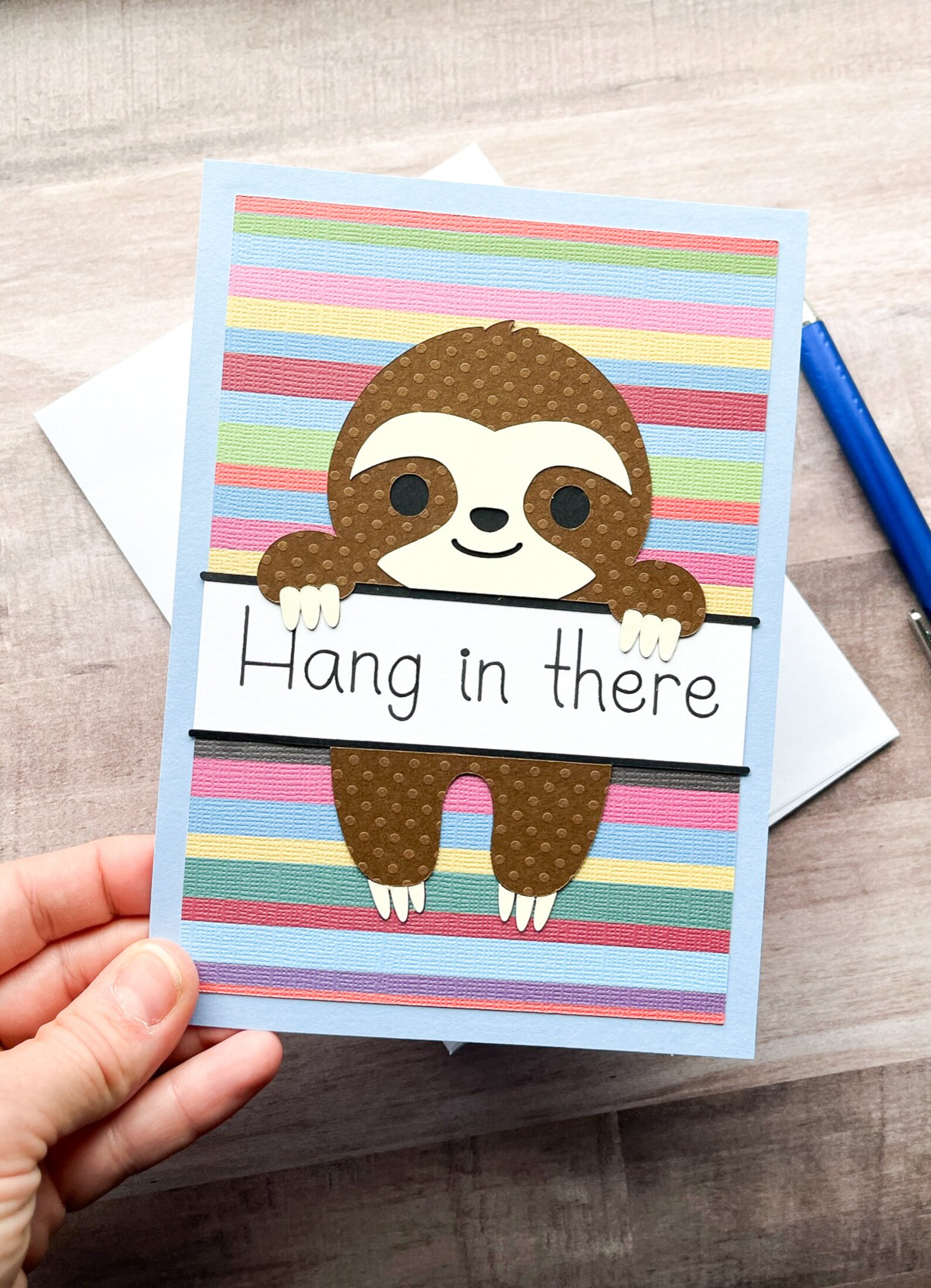 Sloth Hang in There Card Sloth Get Well Card Thinking of You - Etsy