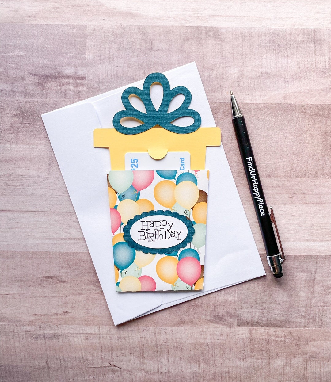 Gift Card Holder Birthday, Happy Birthday Gift Card Holder, Present ...