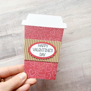 Coffee Cup Gift Card Holder, Happy Valentines Day Gift Card Holder ...
