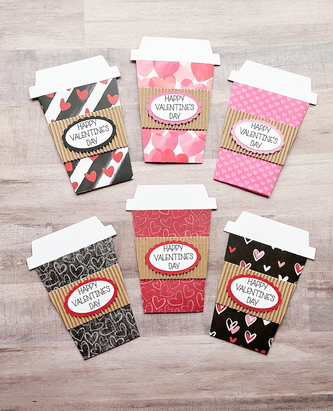 Coffee Cup Gift Card Holder, Happy Valentines Day Gift Card Holder ...