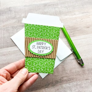 St. Patrick’s Day Coffee Gift Card Holder – Handmade Lucky Coffee Cup ...
