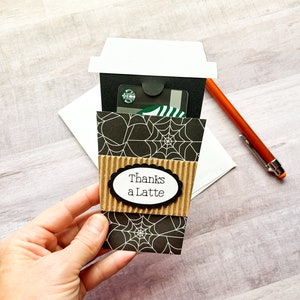 Coffee Gift Card Holder, Fall Thank You Gift, Halloween Gift Card ...