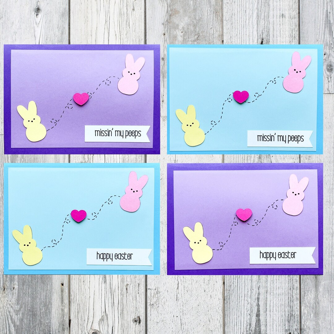 Missin My Peeps Easter Cards Happy Easter Card Set Funny - Etsy